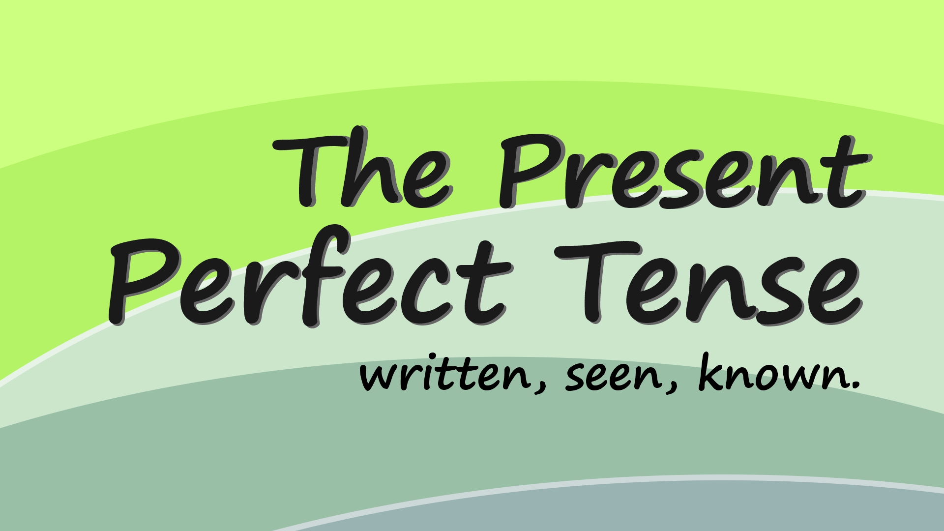 The Present Perfect Tense – Teacher Robin Mendoza